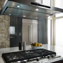 KitchenAid KVIB606DSS 36" Island Mount Range Hood w/ 600 CFM Fan ...